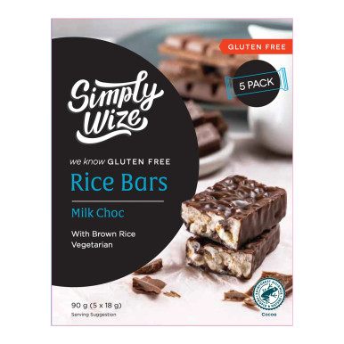 Simply Wize - Gluten Free Rice Bar (Milk Choc) 90g