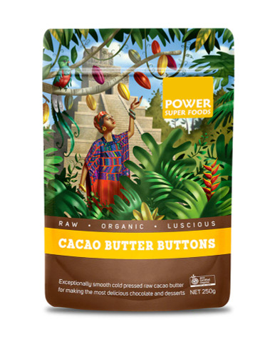 Power Super Foods - Organic Cacao Butter Buttons 250g