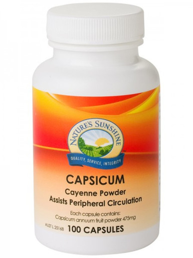 Capsicum 475mg 100 Capsules - Moses and Co. Market Wholefoods