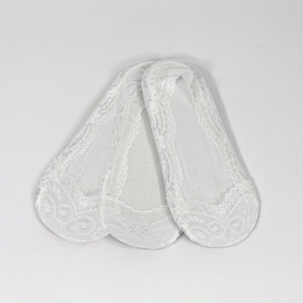 Honeydew Lace Sockettes - 3pk White - Peppers Trading Co