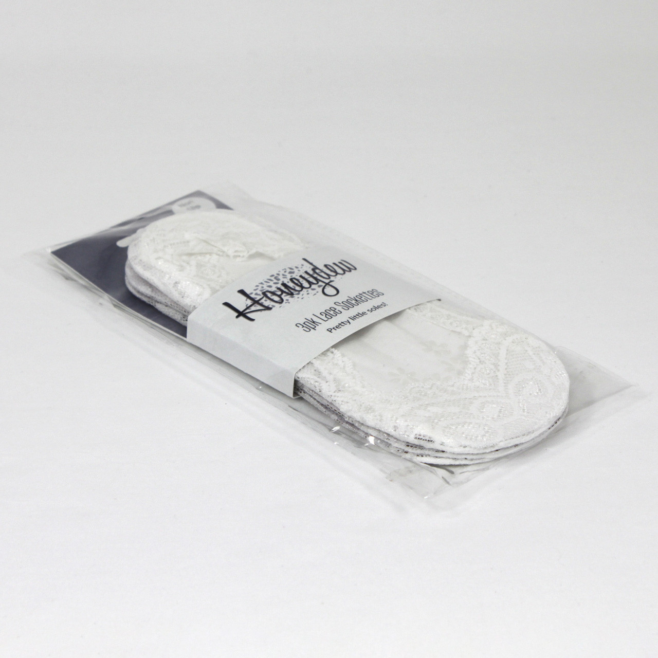 Honeydew Lace Sockettes - 3pk White - Peppers Trading Co