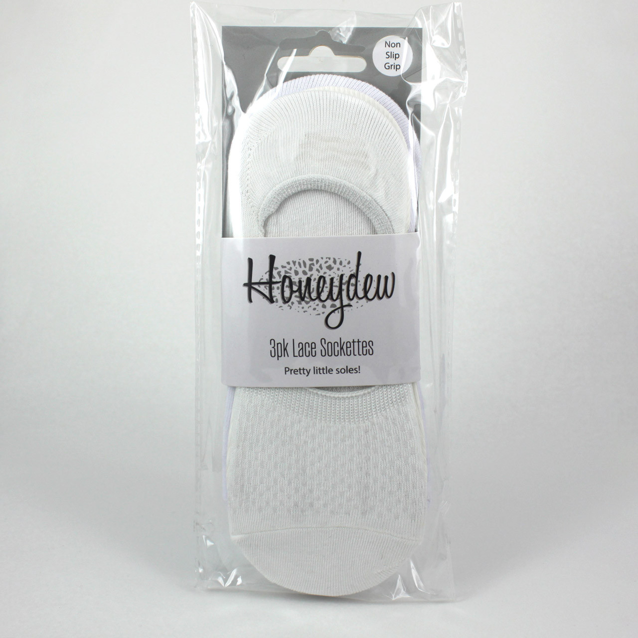 Honeydew Everyday Sockettes - 3pk White - Peppers Trading Co