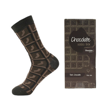 Dark Chocolate Socks 1pr - Peppers Trading Co