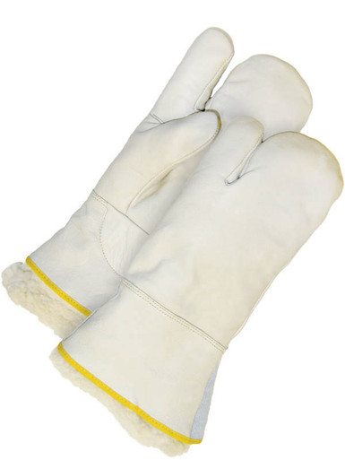 Grain Leather Mitt Gauntlet w/Pullout Pile Liner 1-Finger - Safety ...