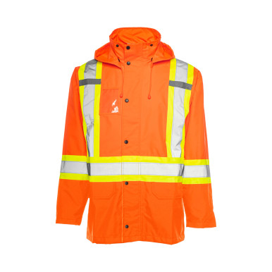 Premium Hi Vis Ripstop Rain Jacket | Case of 12 | WASIP - Safety Supply ...