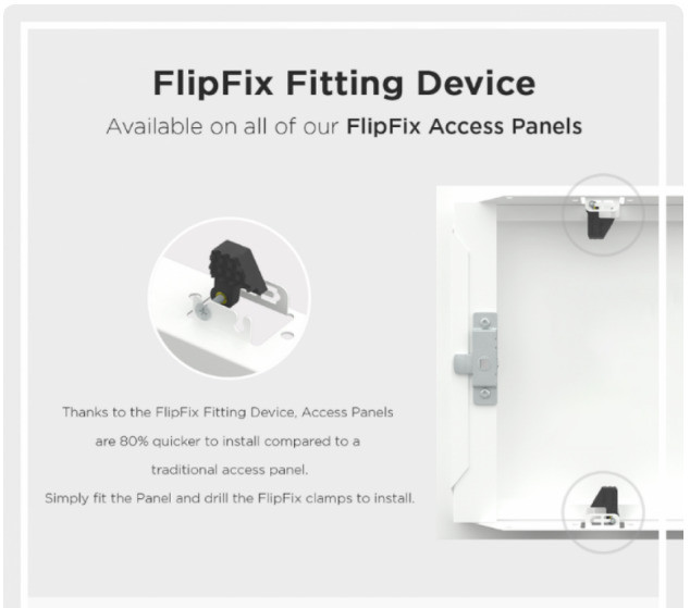 FlipFix Flush Lock Metal Faced Dual Purpose Access Panel - Beaded Frame ...
