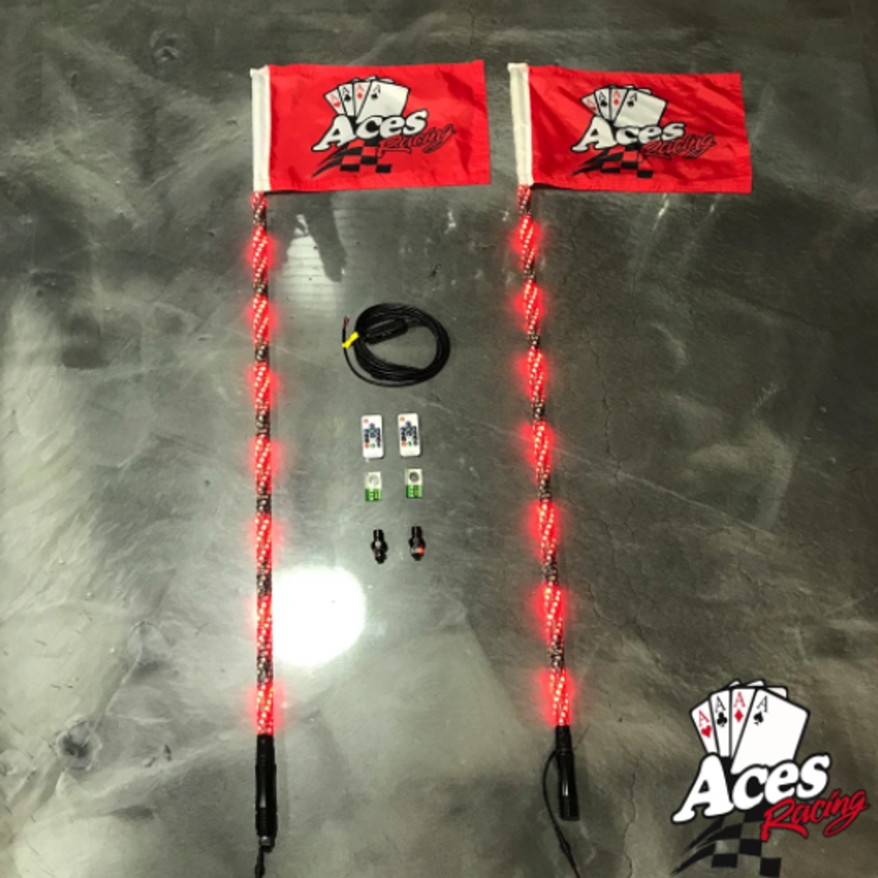 Kubota Rtv 400 Combination Deluxe Lighted Whips Aces Racing