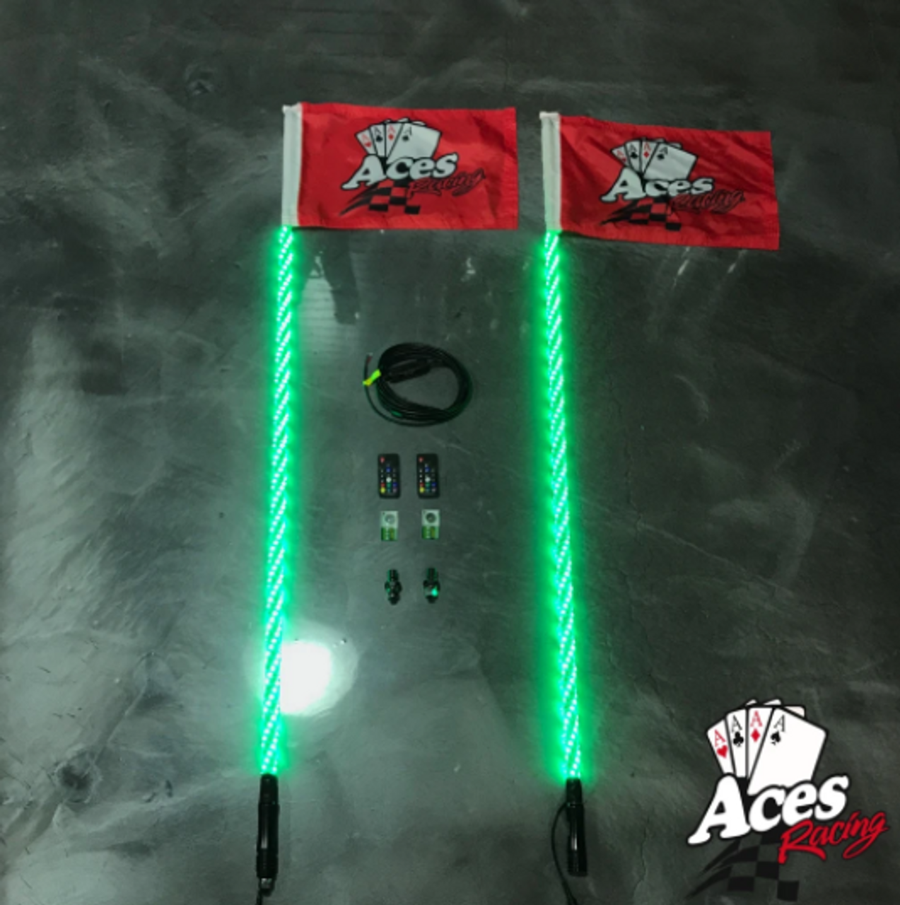 Kubota Rtv 200 Combination Deluxe Lighted Whips Aces Racing