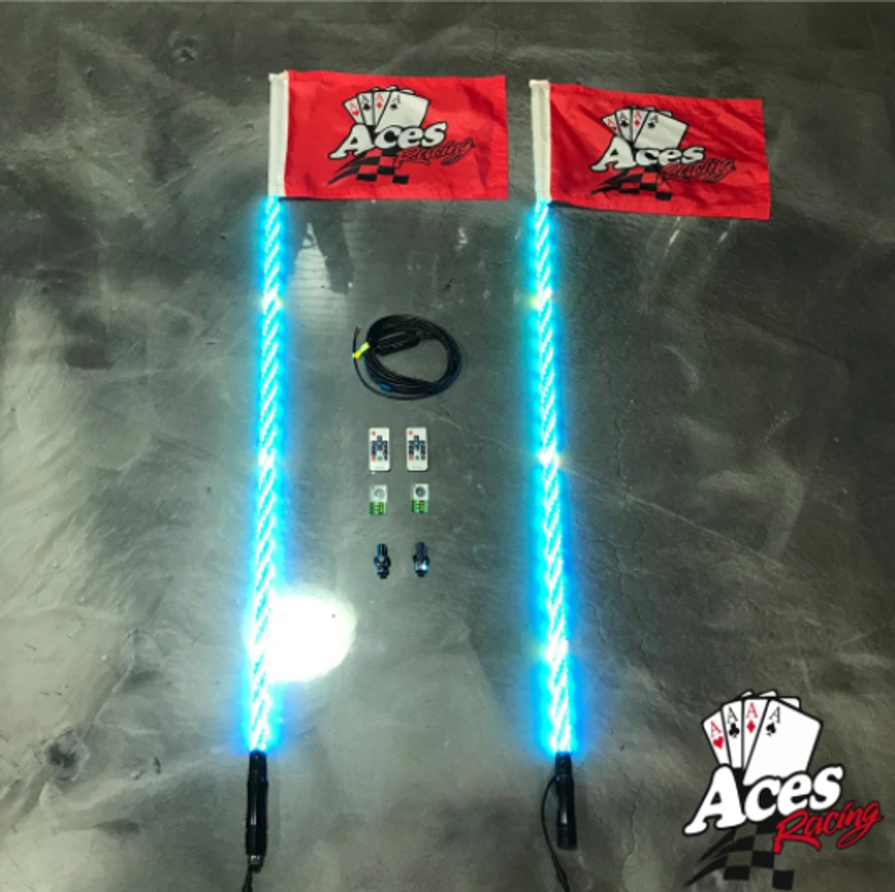Kubota Rtv 200 Combination Deluxe Lighted Whips Aces Racing