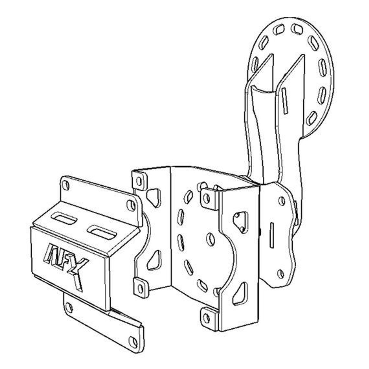 Kubota Rtv Universal Accessory Mounting System With Extender By Afx