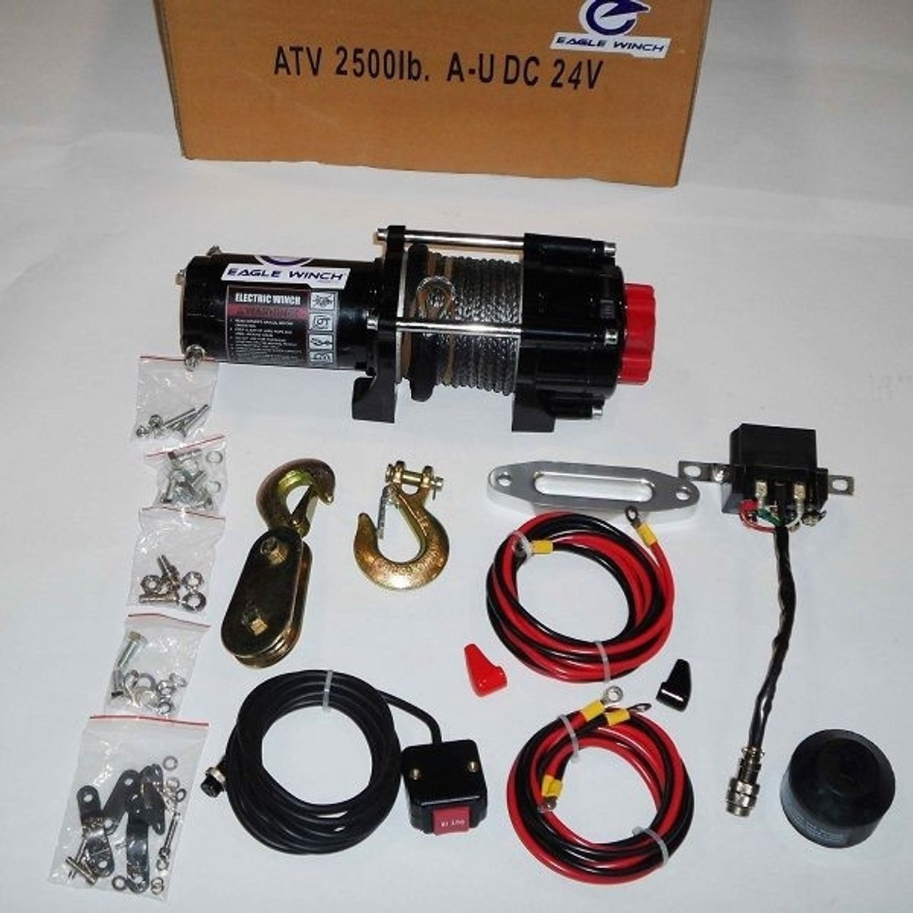 Kubota Rtvrtv Xsidekick 2500 Lb Winch 316 Synthetic Rope By Eagle