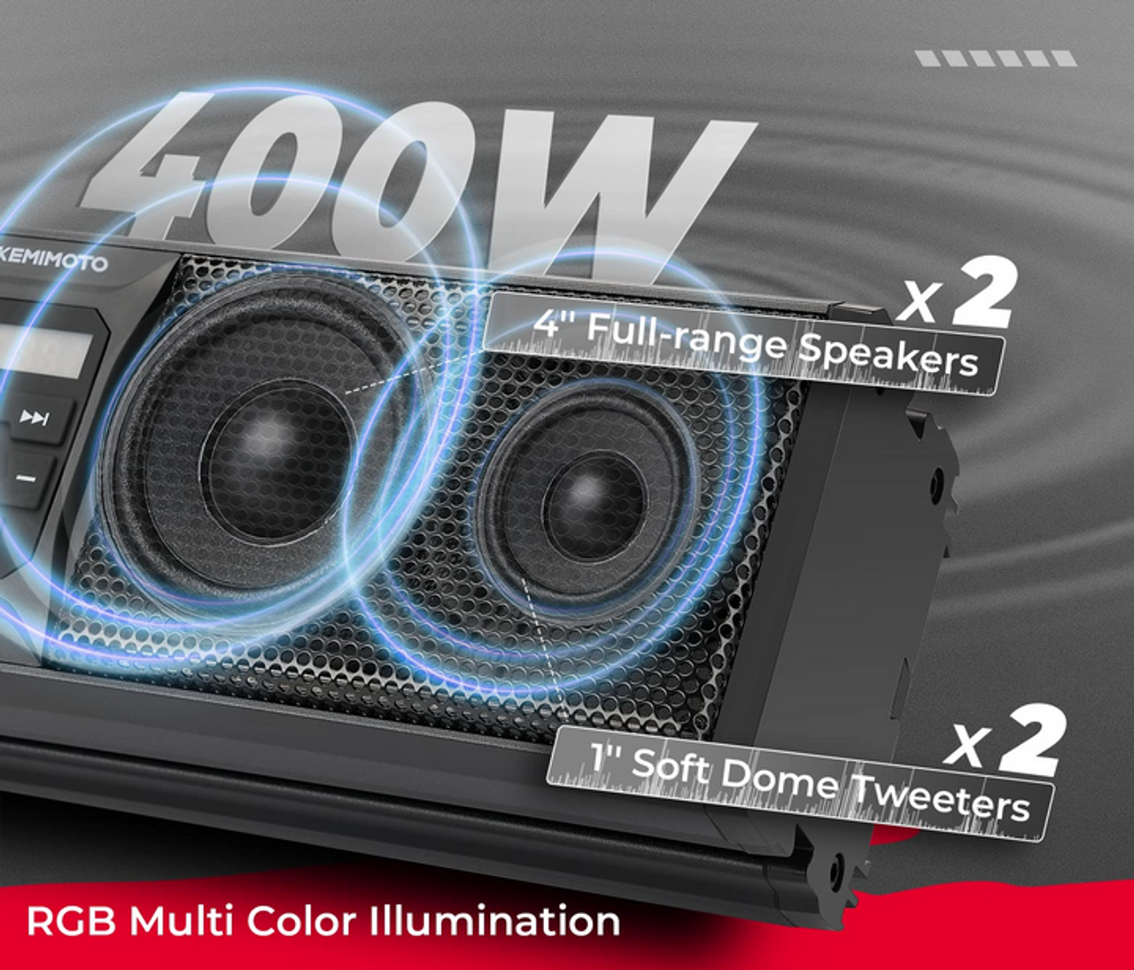 Kubota Rtv Rtv X Sidekick 16 Utv Sound Bar By Kemimoto B0117