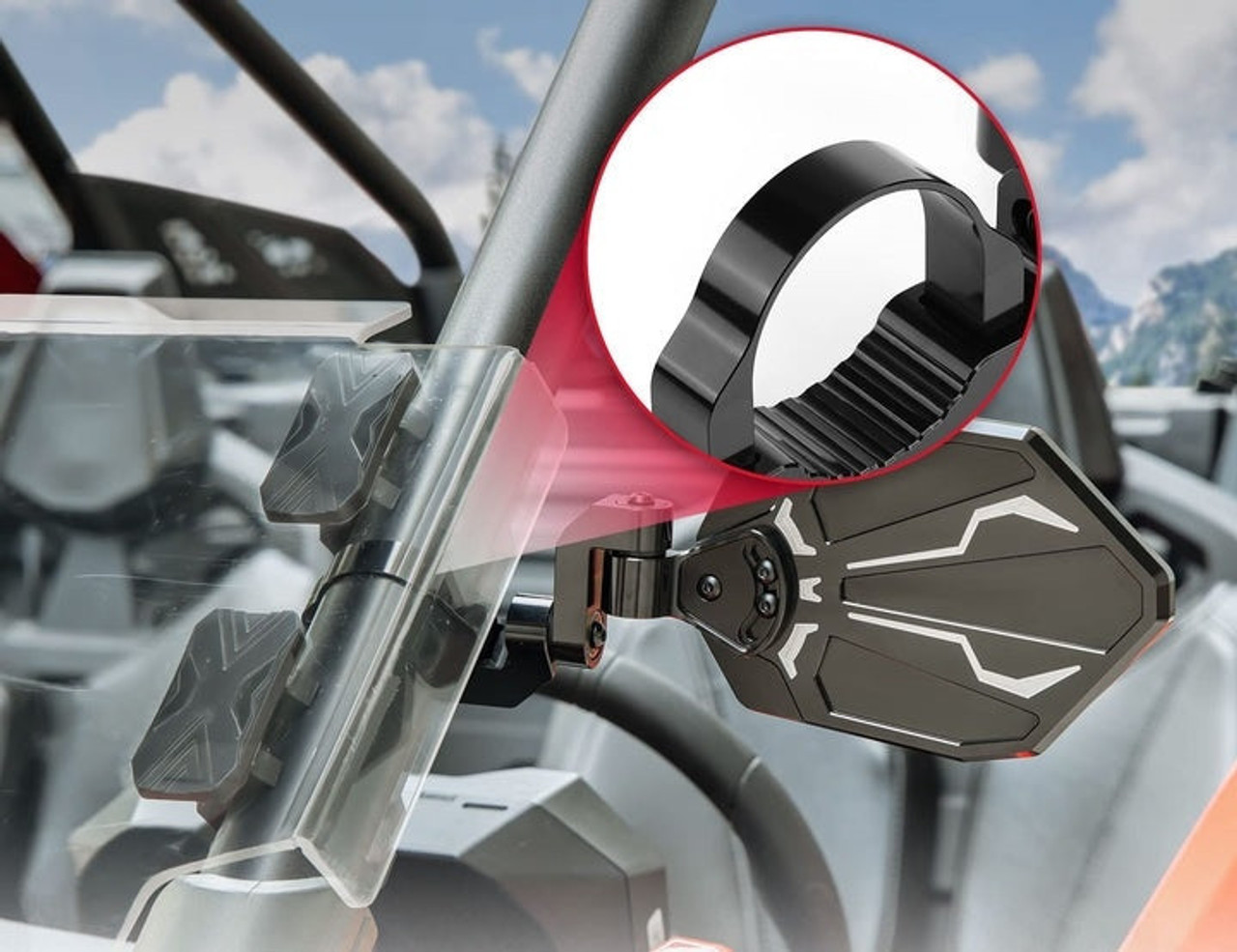Kubota Rtv Rtv X 16 2 Roll Bar Cnc Aluminum Utv Side Mirrors By
