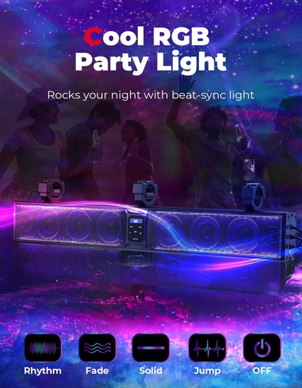 Enhance Your Off Roading Experience With Kemimoto 8 Speaker Rgb Utv