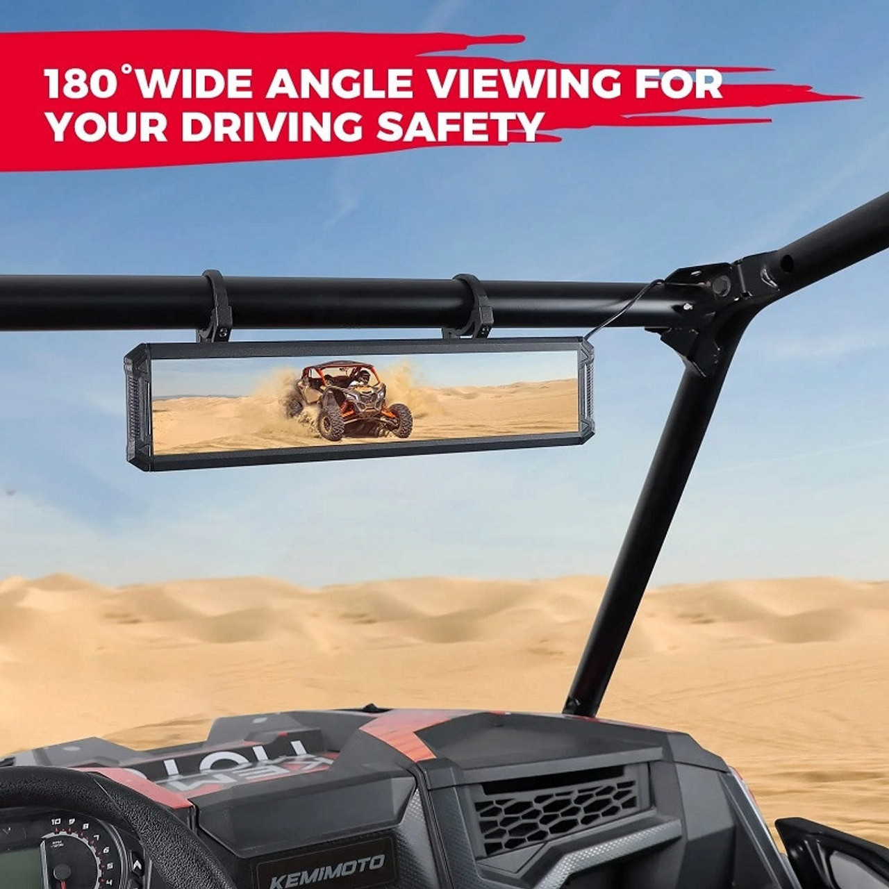 Enhance Safety And Visibility Kemimoto Rear View Center Mirror With
