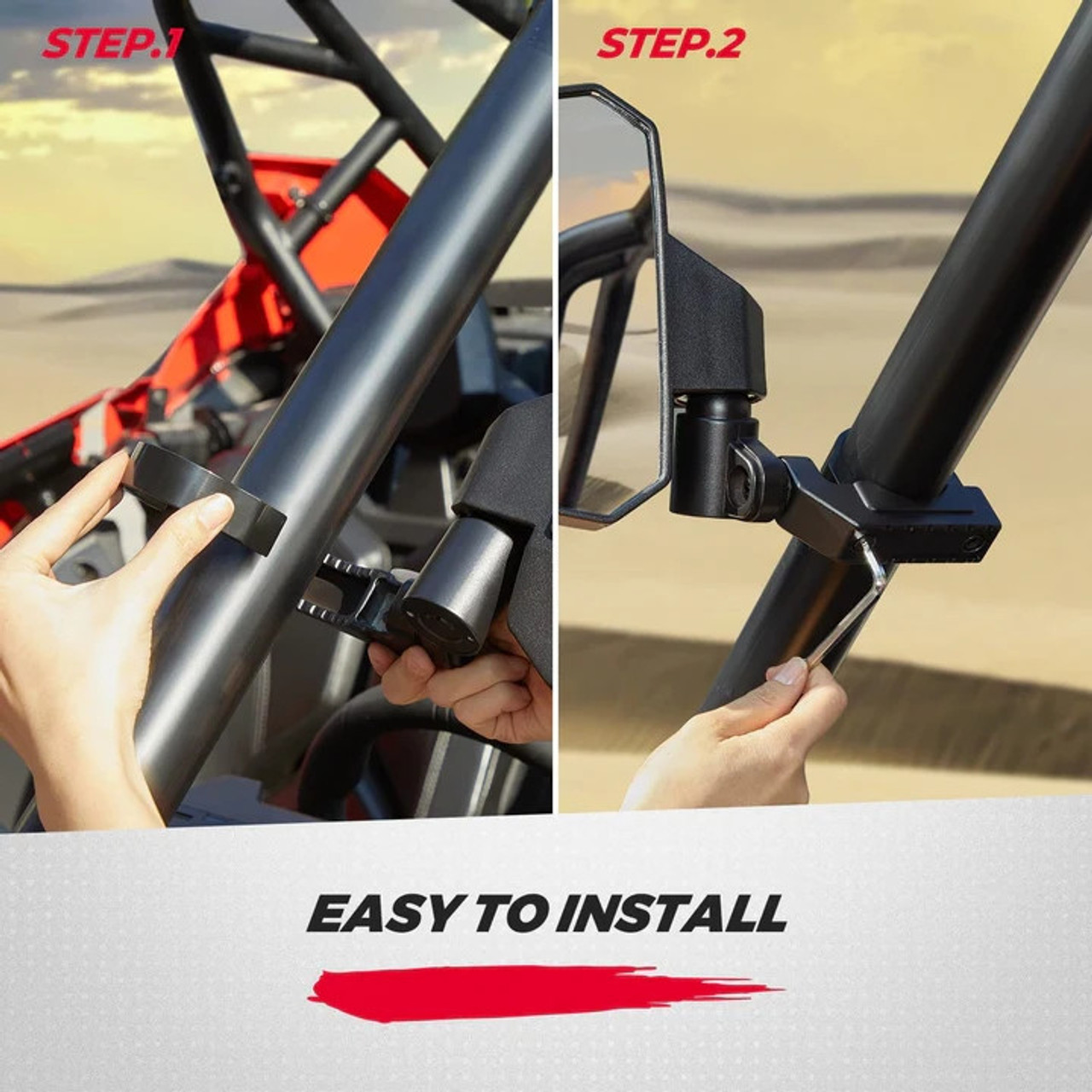 Enhance Your Kubota Rtv With 16 2 Roll Bar Utv Side Mirrors
