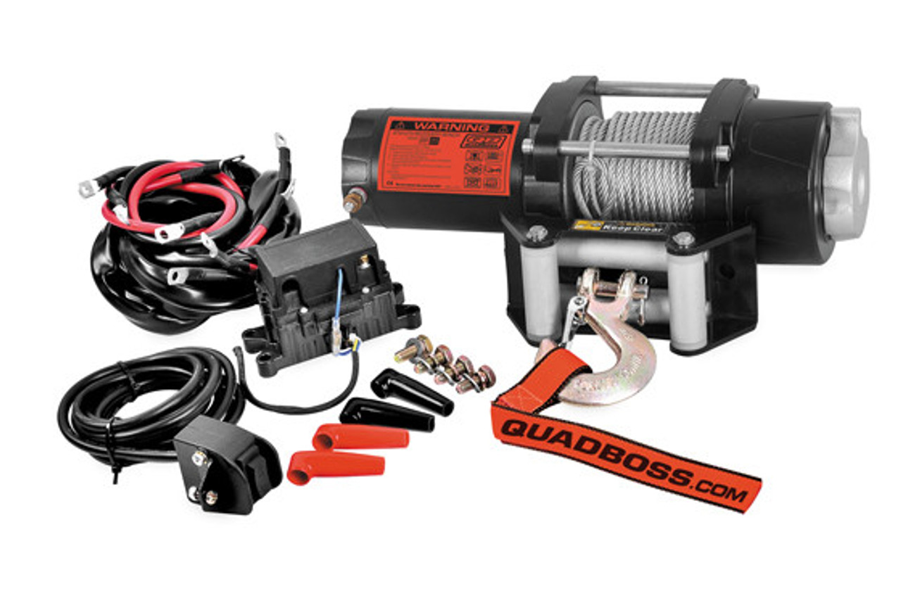 Kubota Rtv 2500 Lb Winch With Wire Cable By Quadboss