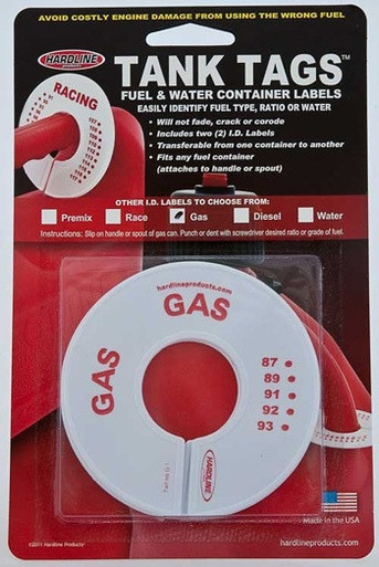 Kubota RTV Tank Tags™ Disc Style “Gas” - Hardline Products