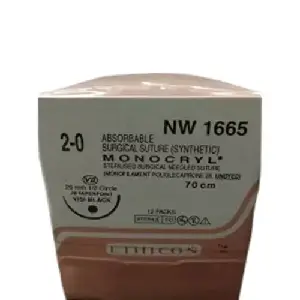 Monocryl Absorbable Suture USP 2-0 (70cm) NW1665 - Docuses Healthcare