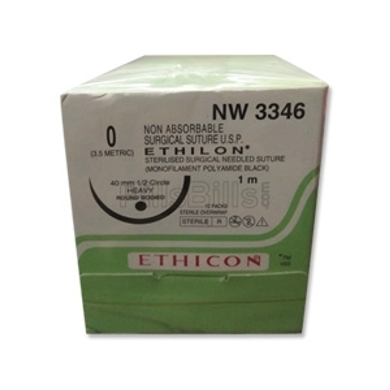 Ethicon Ethilon Sutures USP 0 (100cm) NW3346 - Docuses Healthcare Ethicon Ethilon Sutures USP 0 (100cm) NW3346 - Docuses Healthcare