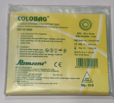 Colobag 25 X 14 CM (Pack of 10) - Docuses Healthcare
