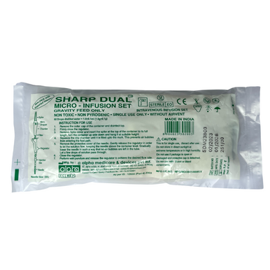 Sharp Dual Micro Infusion Set (pack of 25) - Docuses Healthcare