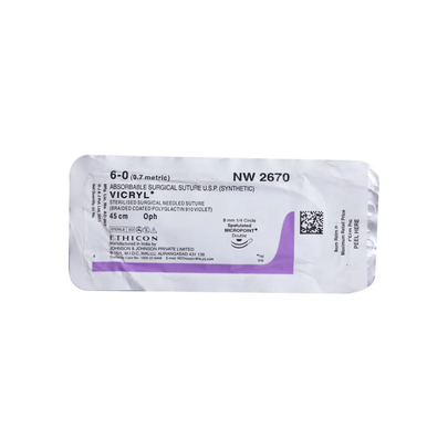 Vicryl Absorbable Suture USP 6-0 (45cm) NW2670 - Docuses Healthcare