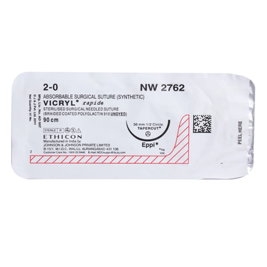 Vicryl Absorbable Suture USP 2-0 (90cm) NW2762 - Docuses Healthcare