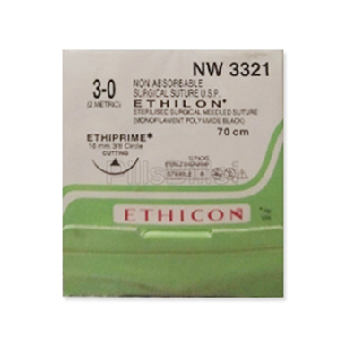 Ethicon Ethilon Sutures USP 3-0 (70cm) NW3321 - Docuses Healthcare