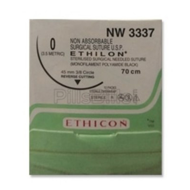 Ethicon Ethilon Sutures USP 0 (70cm) NW3337 - Docuses Healthcare