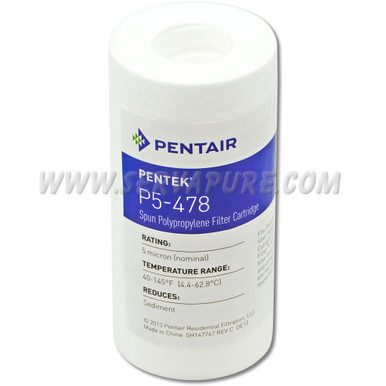 Water Sediment Filter - Pentek Filter P5-478 Spun Polypropylene from ...