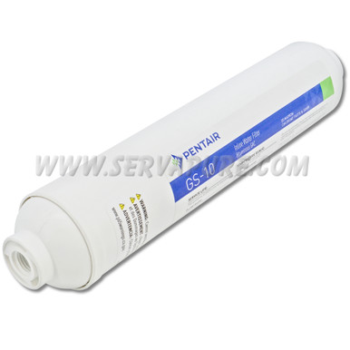 255503-43, GS-10-B, 1/4" FPT 2" x 10" Inline Carbon Filter | Serv-A-Pure
