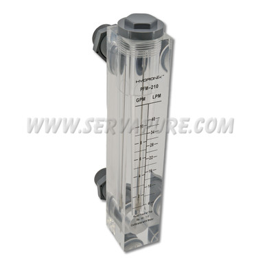 Hydronix PFM-210, Panel Mount Flow Meter, 2-10 GPM, 3/4" MNPT | Serv-A-Pure
