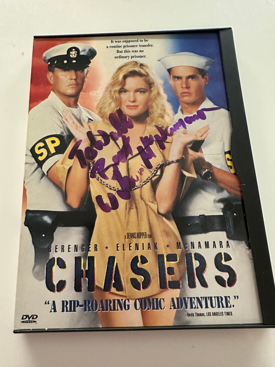 CHASERS DVD CASE ONLY signed by star WILLIAM MCNAMARA