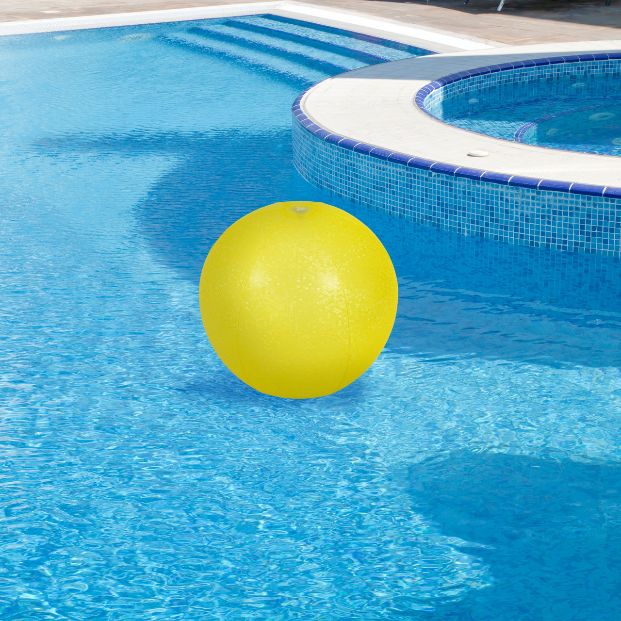 Mosaic Inflatable Beach Ball - 20" - Yellow | Christmas Central