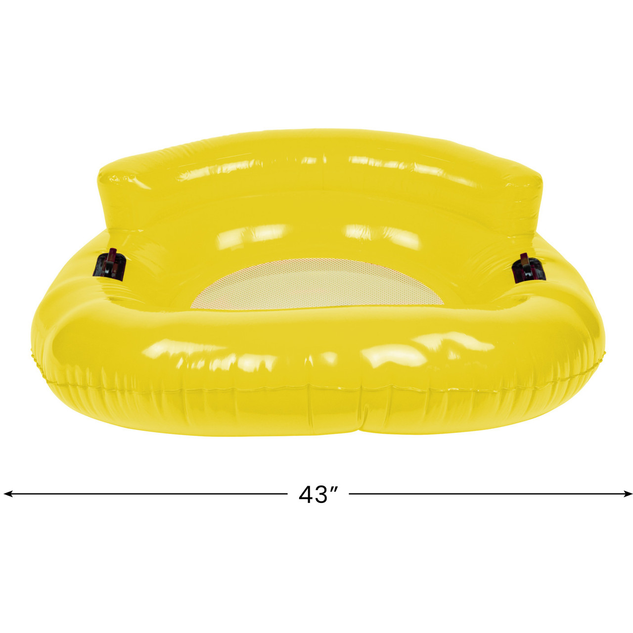 43" Yellow Bubble Seat Inflatable Swimming Pool Float | Christmas Central