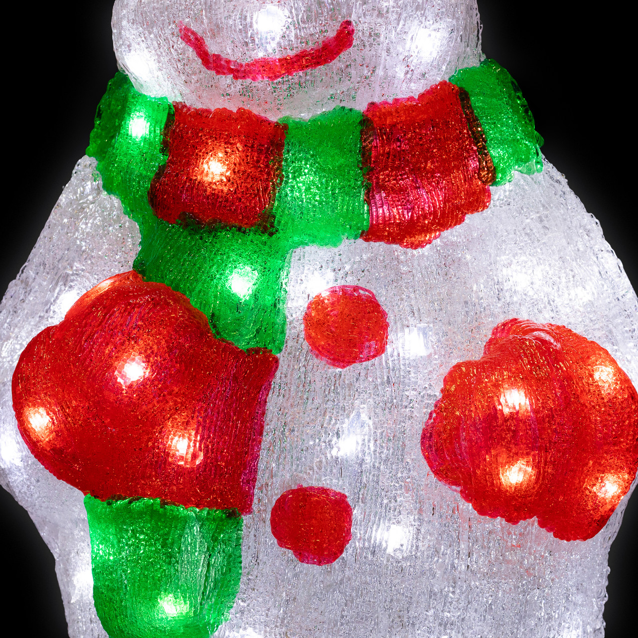 25" Lighted Commercial Grade Acrylic Christmas Snowman Display ...