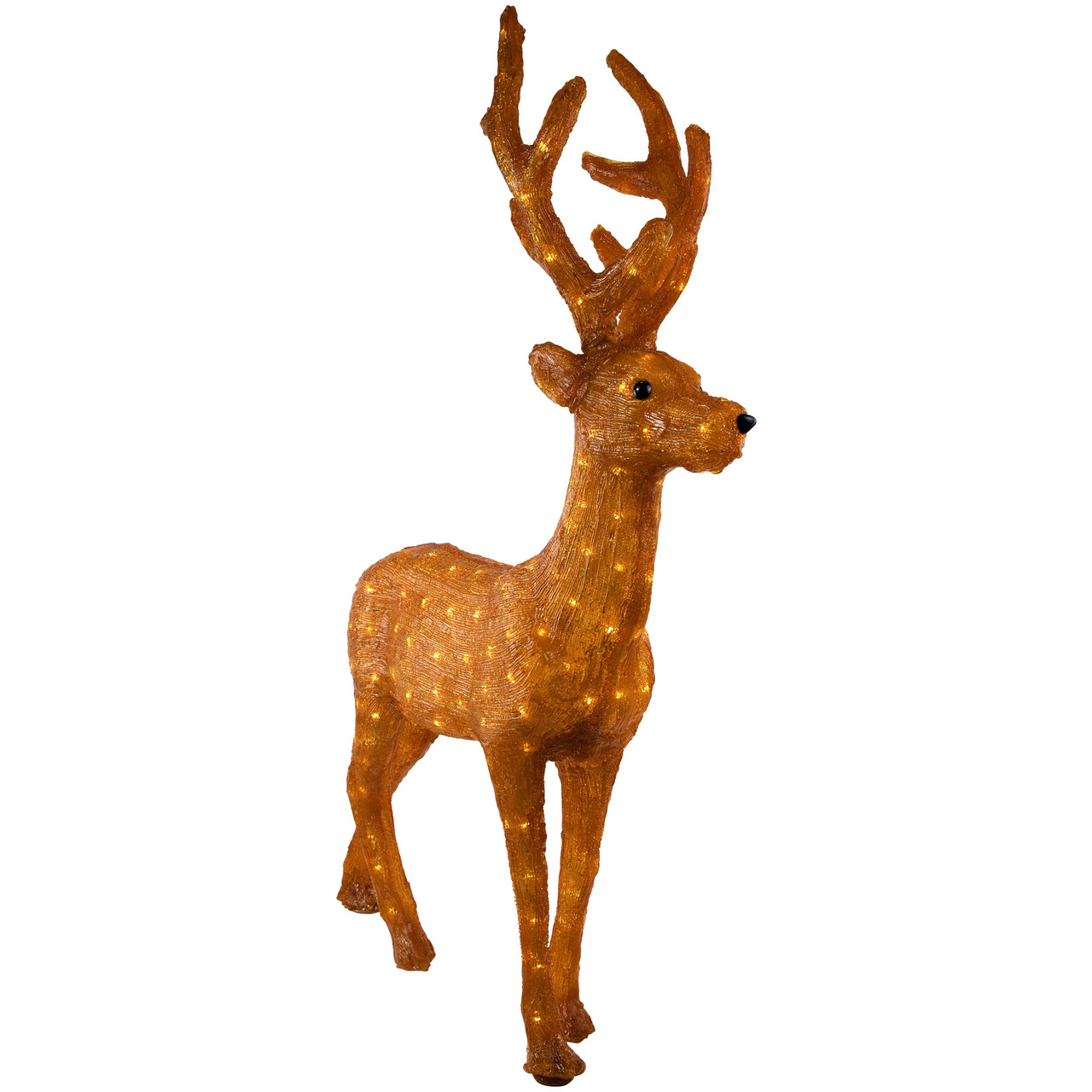 46" LED Lighted Commercial Grade Acrylic Reindeer Outdoor Christmas ...