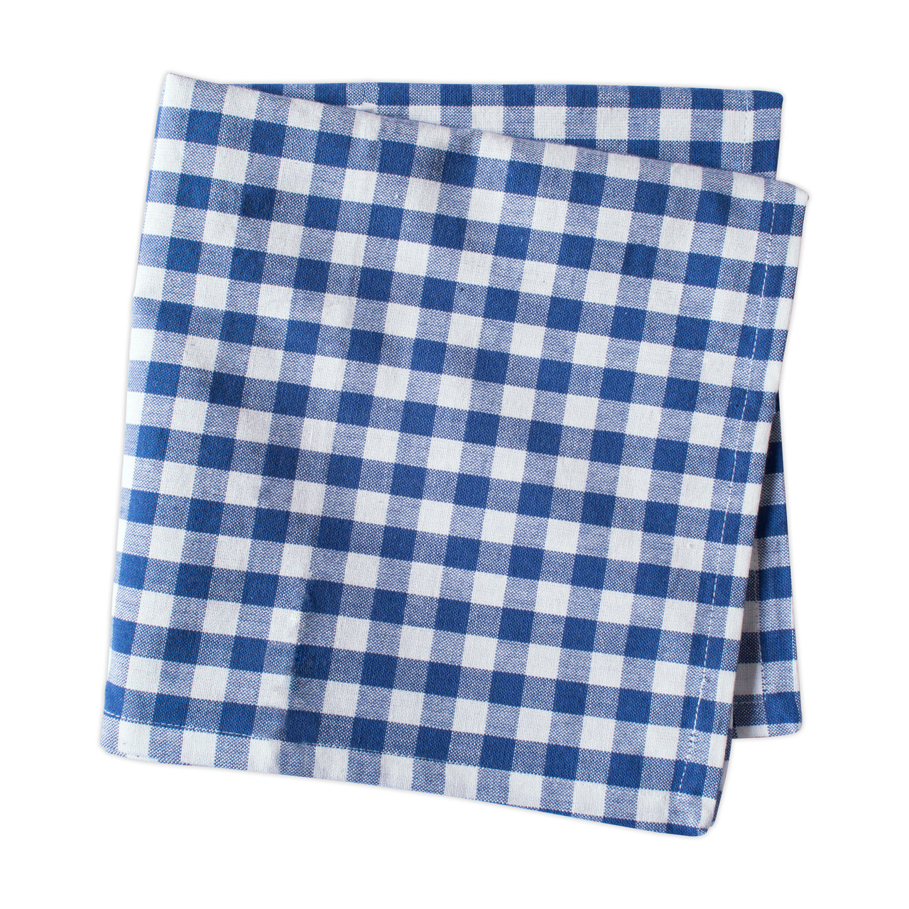 Set of 6 Blue Farm & White Checkered Napkin, 20" | Christmas Central