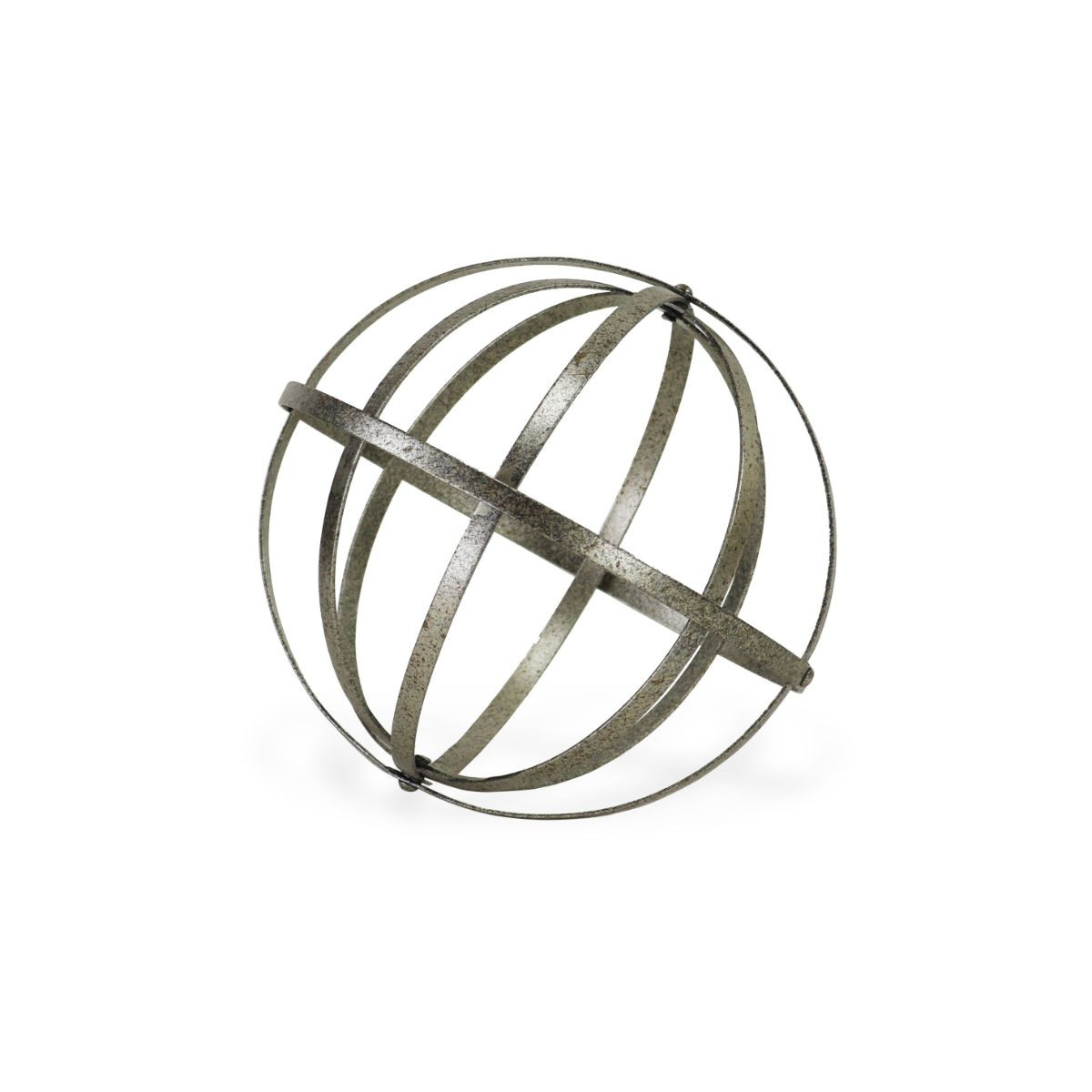 10" Gray Large Concentric Folding Ring Orbs Home Decor Accent ...
