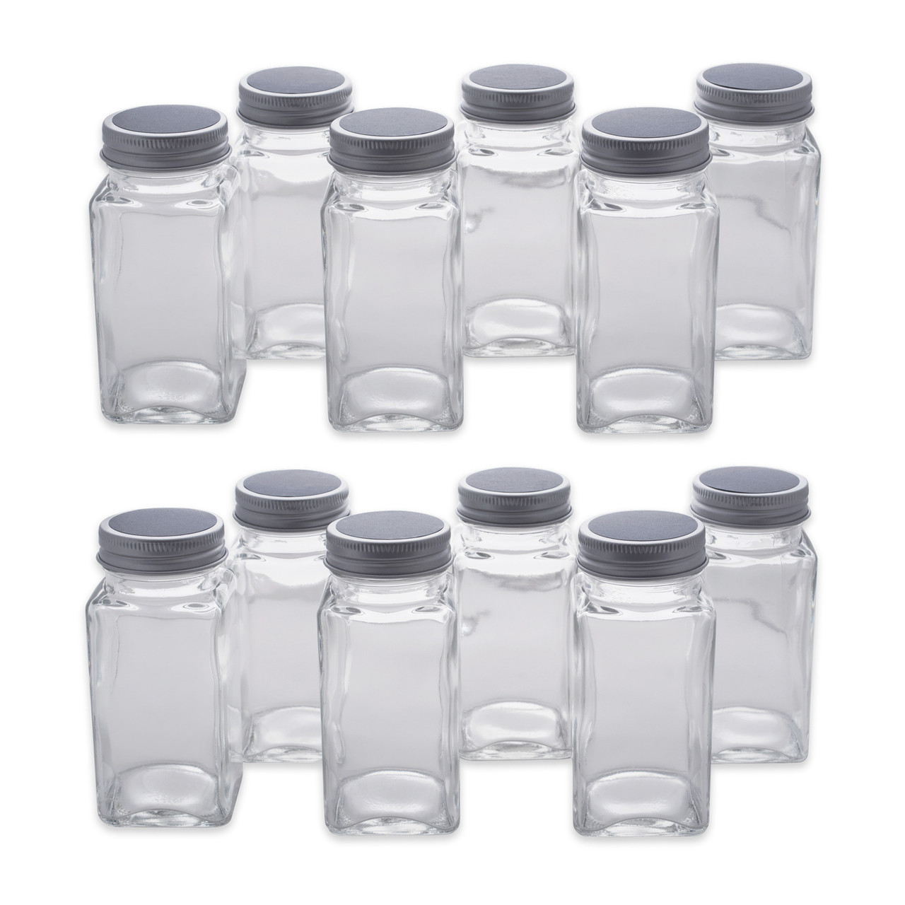 Set of 12 Multi-purpose Glass Jar 4 oz | Christmas Central