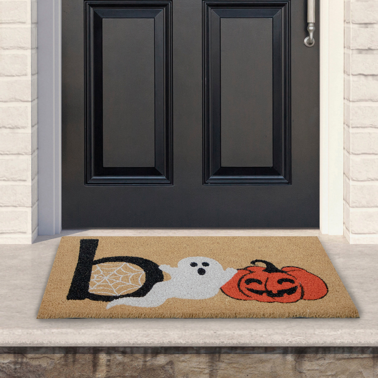 Natural Coir "Boo" Halloween Doormat 18" x 30" | Christmas Central