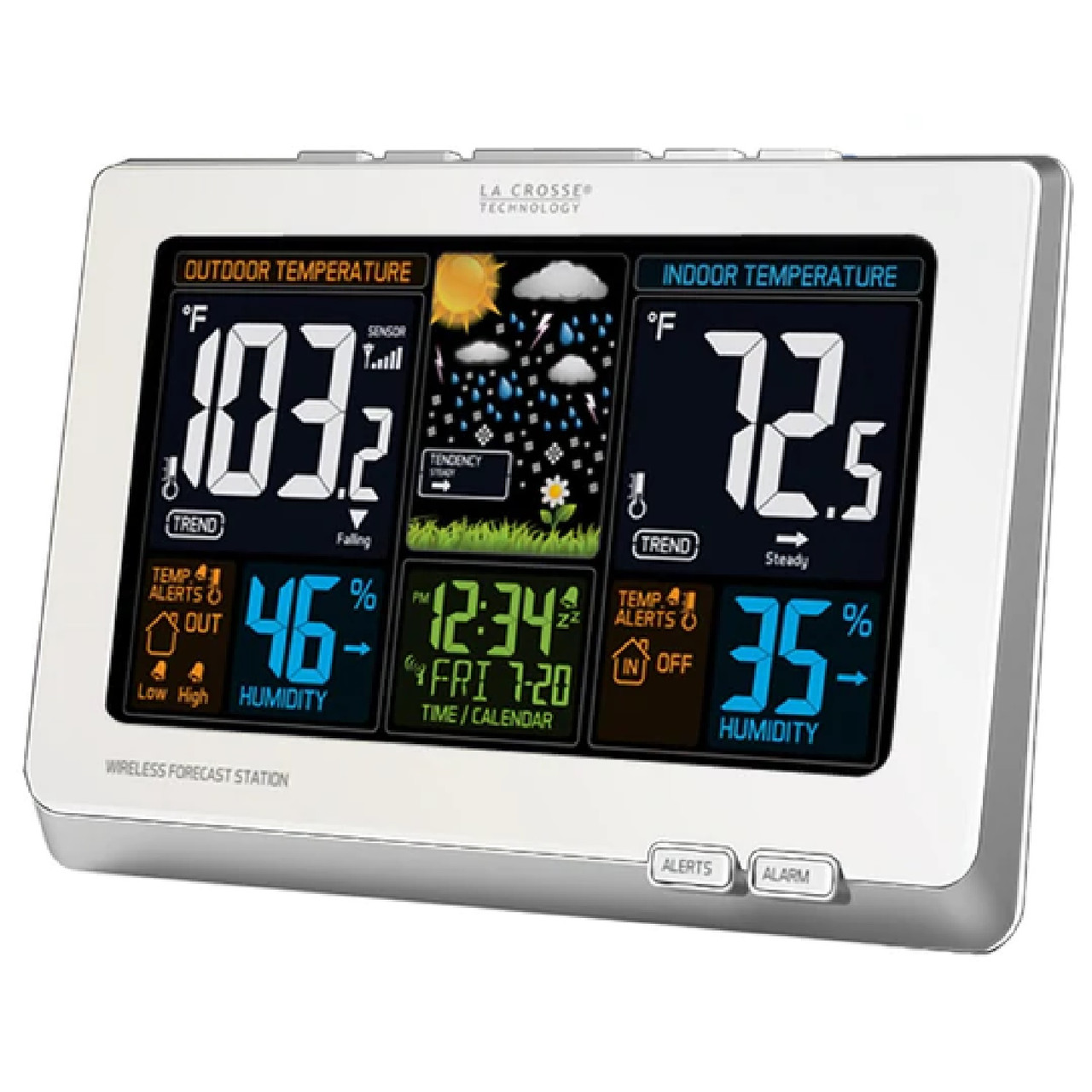 8.25” White & Black Wireless Color Forecast Station | Christmas Central