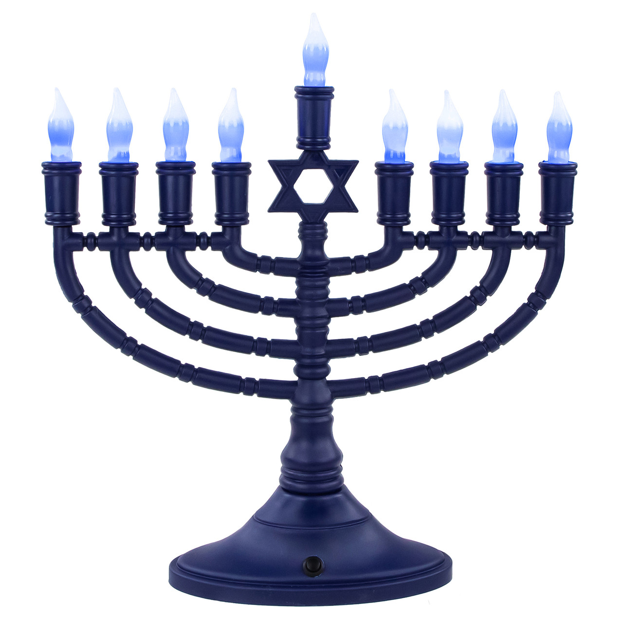 15" Premium Blue Large LED Electric Menorah with Sequential Lighting ...