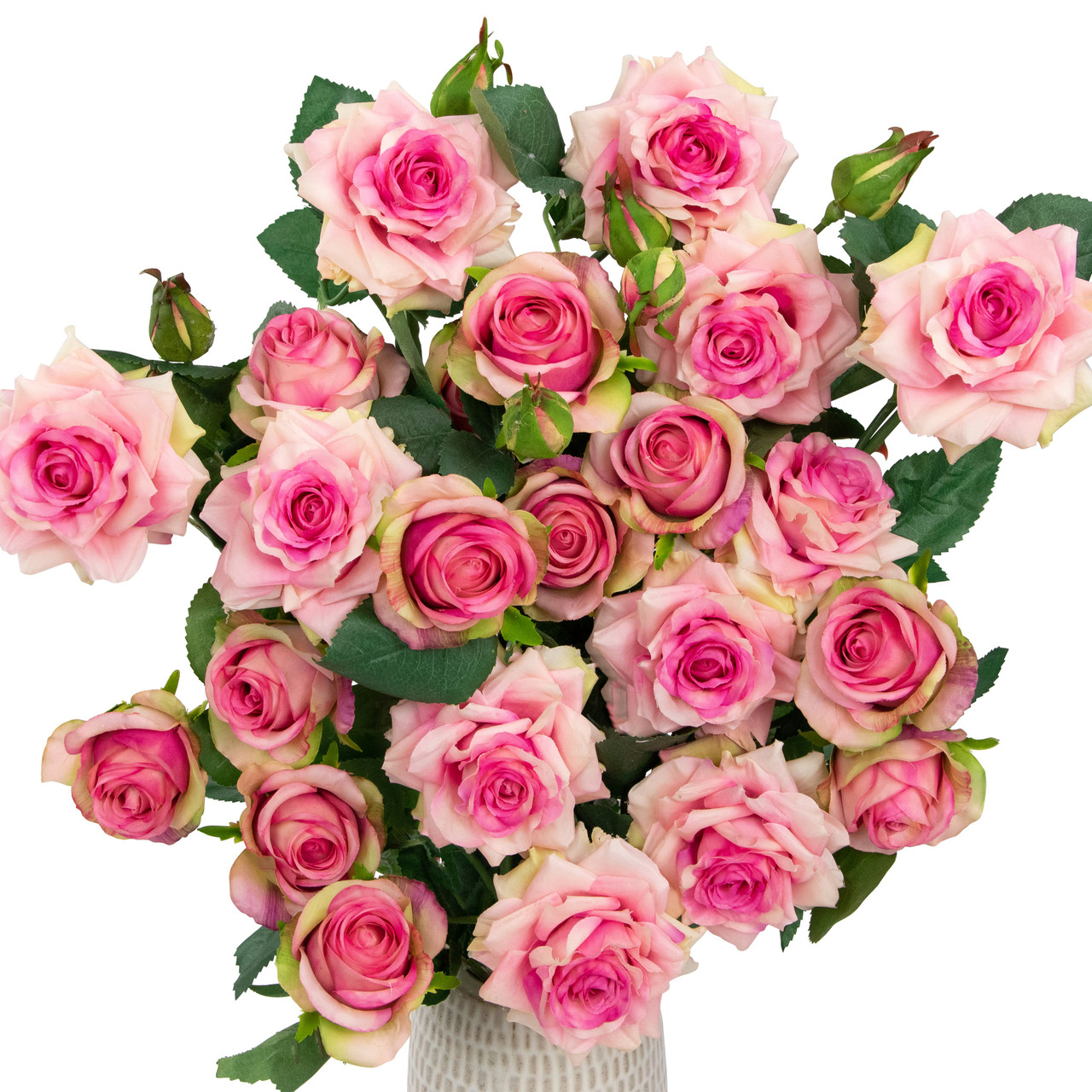 Real Touch™ Coral Pink Artificial Rose Floral Sprays, Set of 6 - 35 ...