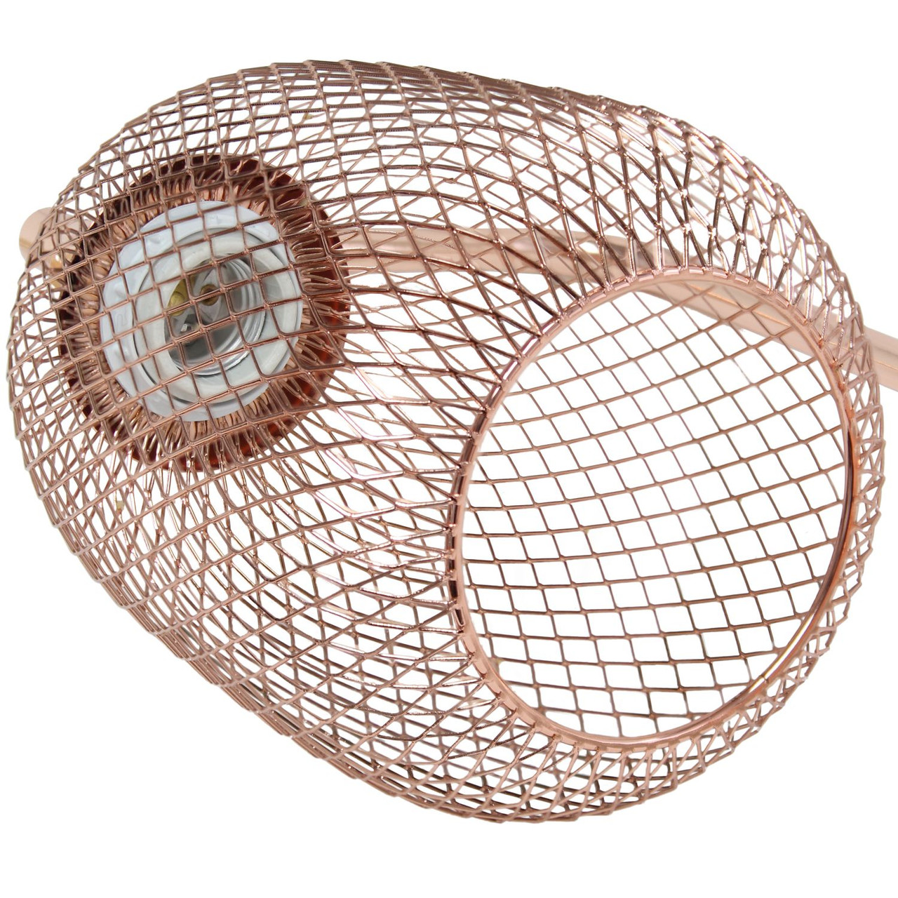 Wired Mesh Desk Lamp - 19" - Rose Gold | Christmas Central