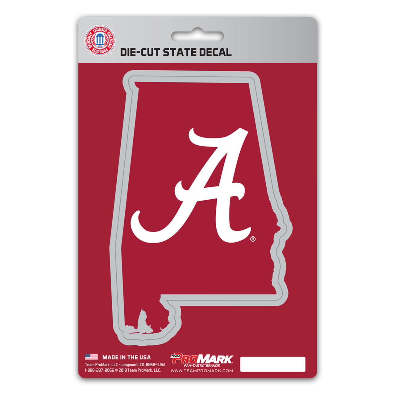 6.25" NCAA University of Alabama State Automotive Decal | Christmas Central