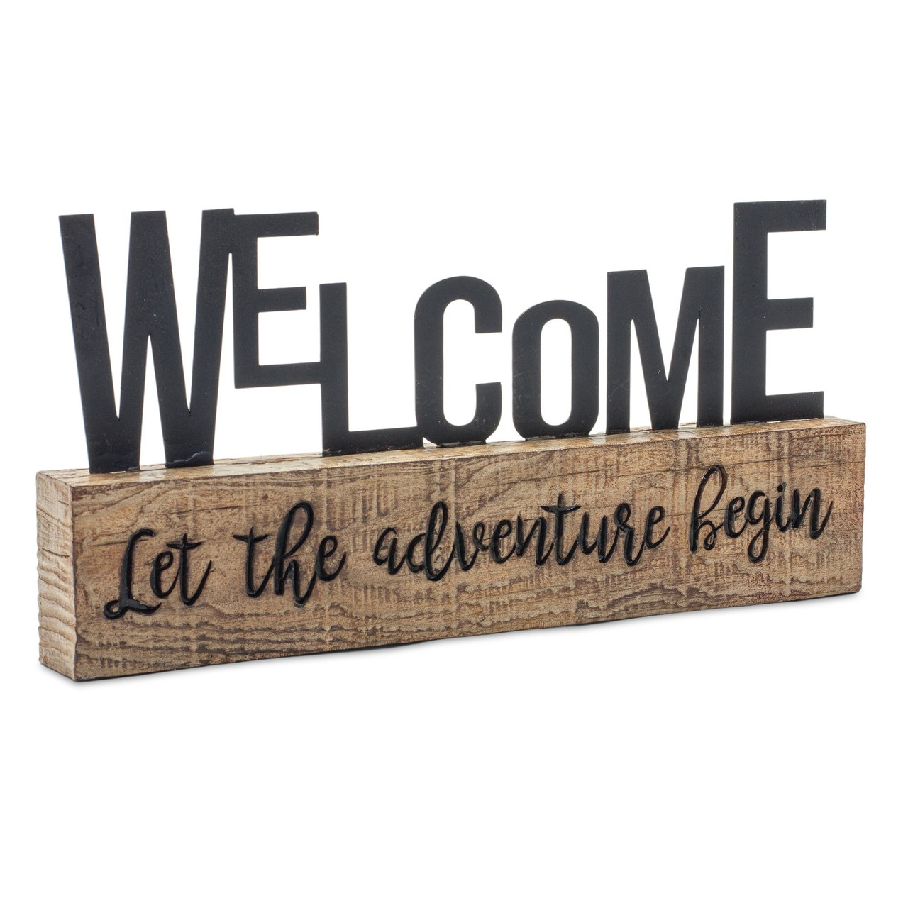 Set of 2 "Welcome Explore" Tabletop Signs 9" | Christmas Central