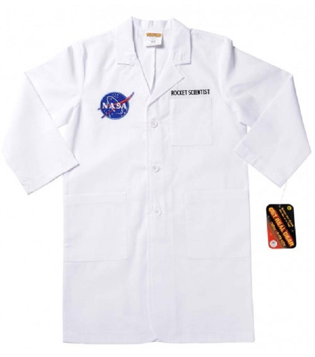 White Rocket science Lab Coat Halloween Accessory (ages 6-8 ...