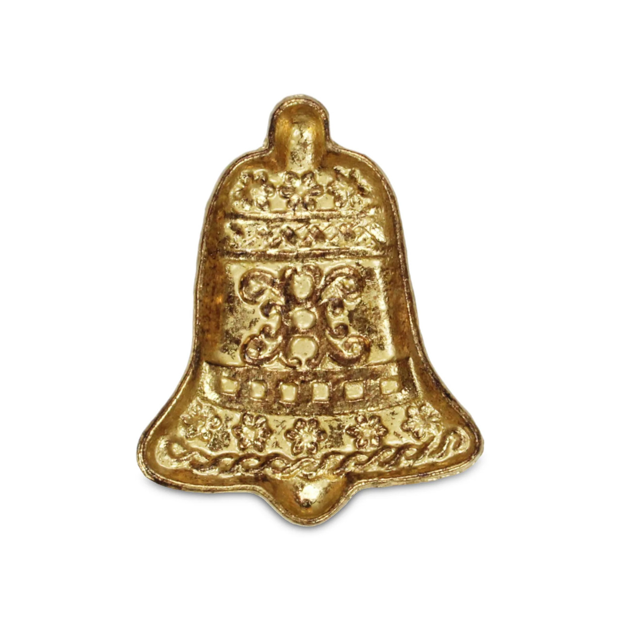 Christmas Bell Catchall Dish Tray Gold - 6.5" | Christmas Central
